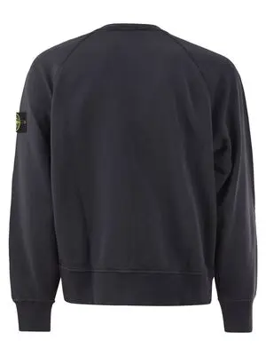 Stone Island Cotton Crew Neck Sweatshirt With Compass Badge