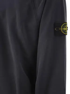 Stone Island Cotton Crew Neck Sweatshirt With Compass Badge - Blue