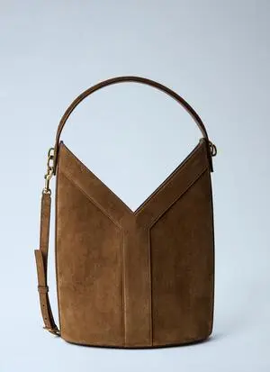 Saint Laurent Y Top-handle Bucket Bag - Brown