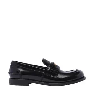 Miu Miu Logo Loafers - Black