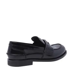 Miu Miu Logo Loafers - Black