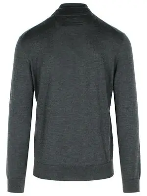 Zegna Cashmere And Silk Turtleneck Sweater - Gray