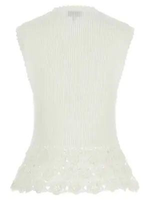 GANNI Cotton Crochet' Vest