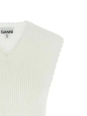 GANNI Cotton Crochet' Vest