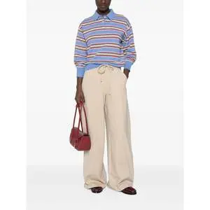 Guest In Residence Cashmere Striped Polo - Blue