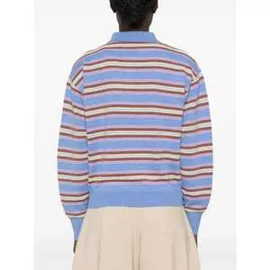 Guest In Residence Cashmere Striped Polo - Blue