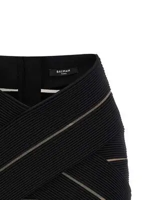Balmain V-shaped Waist Skirt
