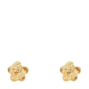 Bottega Veneta Flower Knot Earrings - Gold