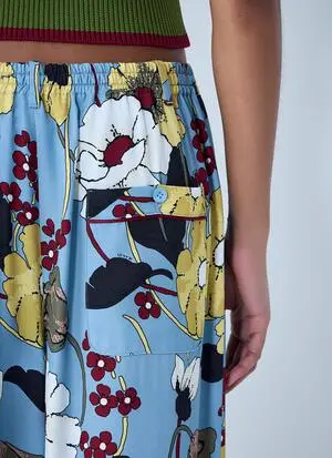 Marni Wide-leg Floral Trousers - Blue