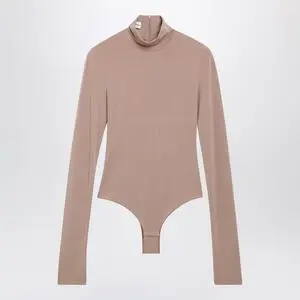 Andamane Stretch Jersey Turtleneck Bodysuit - Pink