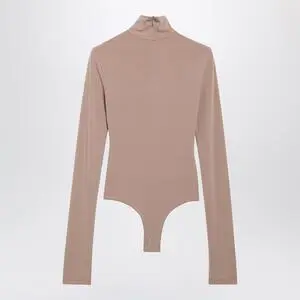 Andamane Stretch Jersey Turtleneck Bodysuit - Pink