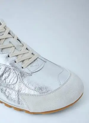 Bottega Veneta Orbit Sneakers - Silver