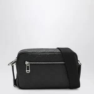 Gucci Small Gg Emblem Shoulder Bag - Black