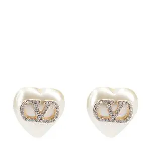 Valentino Garavani Vlogo Signature Pearl Earrings - White