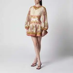 Zimmermann Indra Silk And Cotton Blend Printed Dress - Multicolor