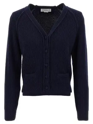 Victoria Beckham Stepped Hem' Cardigan - Blue