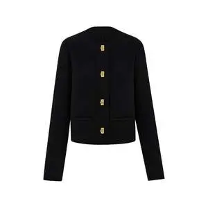 SALVATORE FERRAGAMO Ferragamo Black Jackets - Cropped Jackets Women