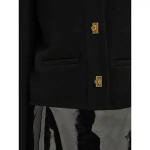 FERRAGAMO Cropped Wool Cashmere Jacket - Black