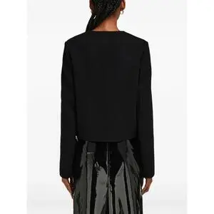 FERRAGAMO Cropped Wool Cashmere Jacket - Black