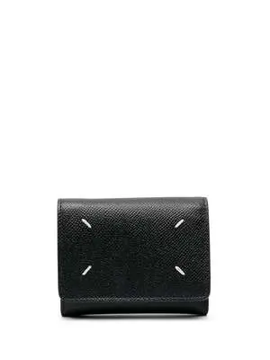 MAISON MARGIELA Portafoglio Four Stitches Con Bottone - Black