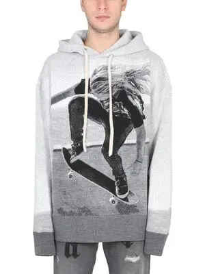 Palm Angels Hooded Shirt - Gray