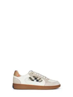 Burberry Leather And Check Terrace Sneakers - Multicolor
