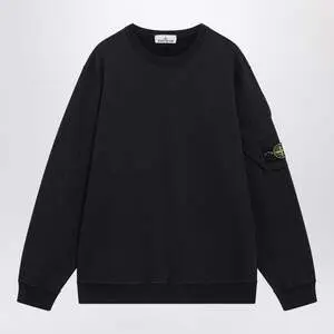 Stone Island Navy Cotton Crewneck Sweatshirt - Blue