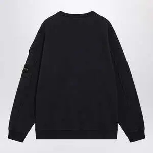 Stone Island Navy Cotton Crewneck Sweatshirt