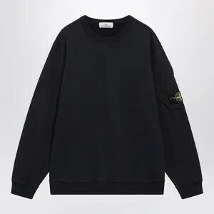 Stone Island Navy Cotton Crewneck Sweatshirt - Blue