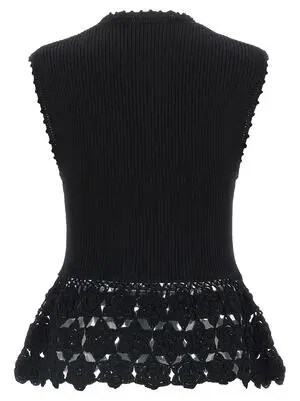 GANNI Cotton Crochet' Vest