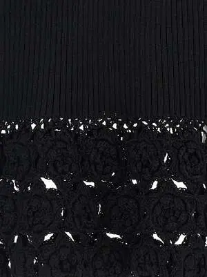 GANNI Cotton Crochet Vest - Black