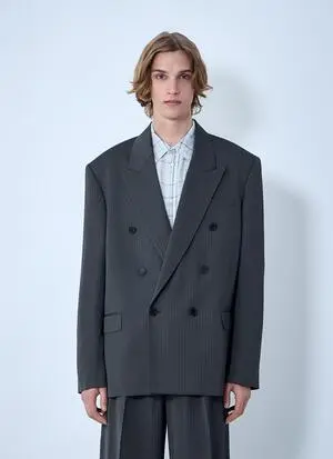 Acne Studios Double-breasted Suit Jacket - Gray