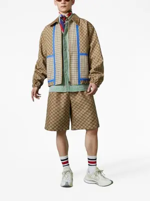 Gucci Gg Supreme Linen Shorts