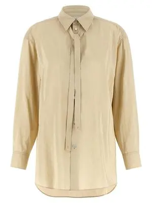 LEMAIRE Long Silk Shirt - Cream