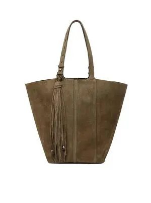 GOLDEN GOOSE Suede Fringe Tote Bag - Yellow