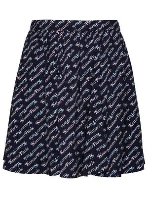 Kenzo Verdy Viscose Miniskirt - Blue