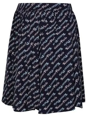 Kenzo Verdy Viscose Miniskirt - Blue