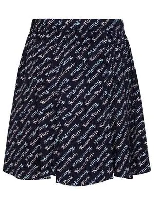Kenzo Verdy Viscose Miniskirt - Blue