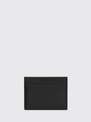 Saint Laurent Tiny Cassandre Flat Calfskin Card Holder With Logo
