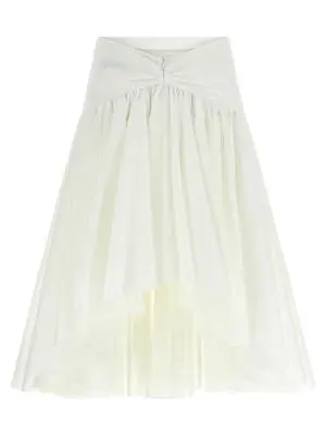 Jacquemus Cotton Poplin Le Jupon Midi Skirt - White