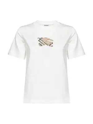 Burberry Cotton Ekd Check T-shirt - Multicolor