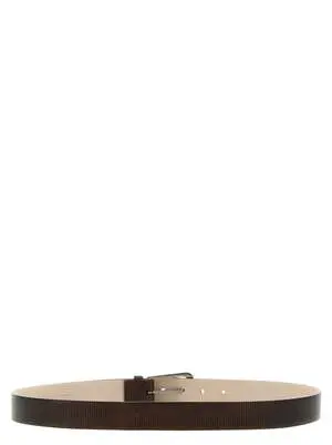 Brunello Cucinelli Ribbed Leather Belt