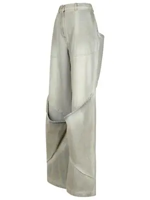 Attico Cotton Jeans - Gray