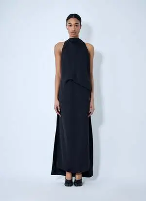 Sportmax Sleeveless Draped Maxi Dress - Black