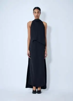 Sportmax Sleeveless Draped Maxi Dress - Black