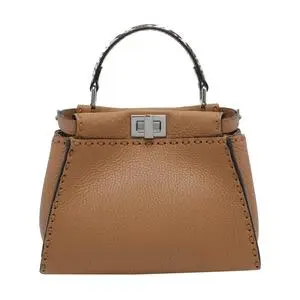 Fendi Mini Peekaboo Handbag - Brown