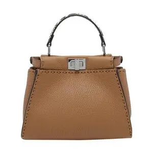 Fendi Mini Peekaboo Handbag - Brown