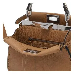 Fendi Mini Peekaboo Handbag - Brown