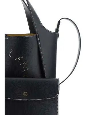 Stella McCartney Faux Leather Shoulder Bag - Black
