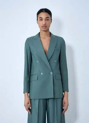 Max Mara Double-breasted Blazer - Green